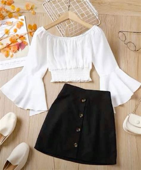 Cold Shoulder Crop Top Ruffle Layered Top Flower Girl Skirt Sets For