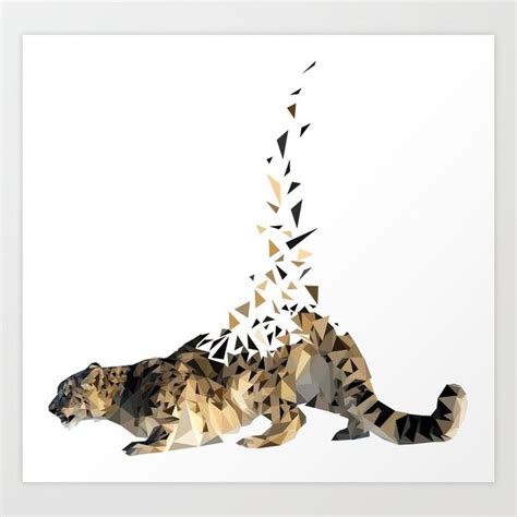 Geometric Leopard Art Print By Claire Ng Society6