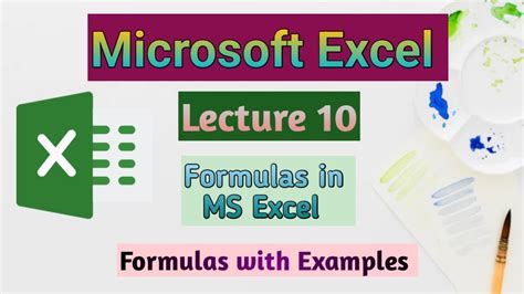 Ms Excel Tutorial For Beginners Ms Excel Formula Tab Lecture 10