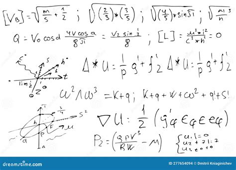 Mathematical Scientific Formulas And Expressions Educational Vector