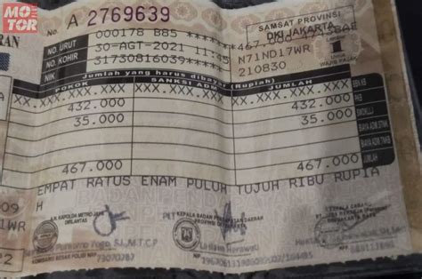 Cek Bro Ini Rumus Menghitung Denda Pajak Kendaraan Bermotor Motorplus
