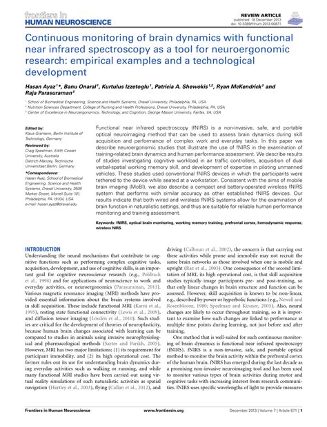 Pdf Continuous Monitoring Of Brain Dynamics With Functional Near Infrared Spectroscopy As A