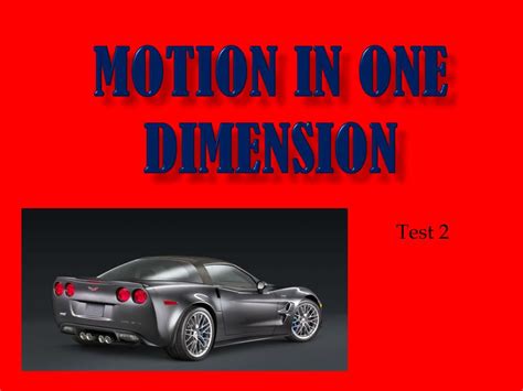 PPT Motion In One Dimension PowerPoint Presentation Free Download ID