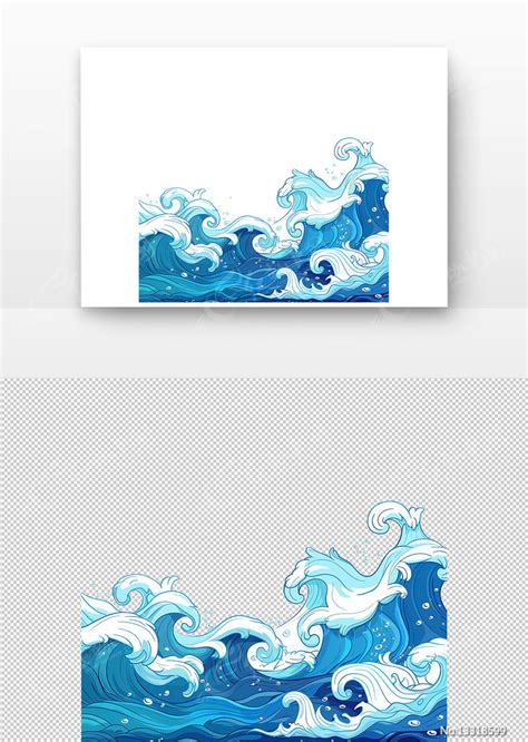 手绘国潮海浪图片下载红动中国