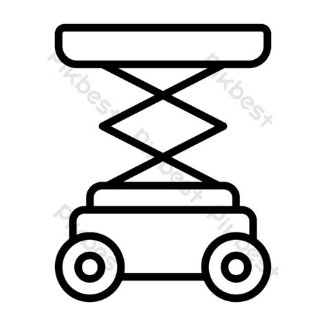 리프트 아이콘 라인 벡터 일러스트 Png Ai 무료 다운로드 Pikbest
