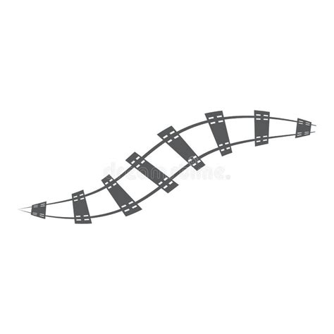 Train Tracks Vector Icon Design Template Illustration Stock Vector