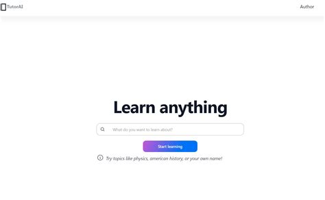 Tutor AI AI中国 AI工具箱