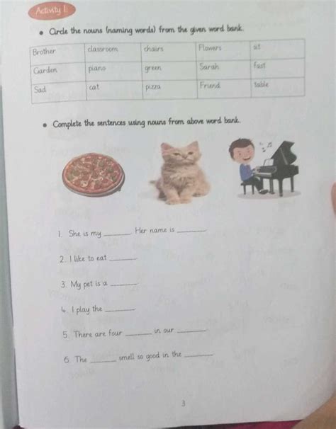 Activity I Crde The Nouns Naming Words From StudyX