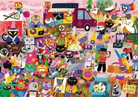 MAGNOLIA PUZZLES CAT CROWD 1000 PIÈCES LAUREN LOWEN