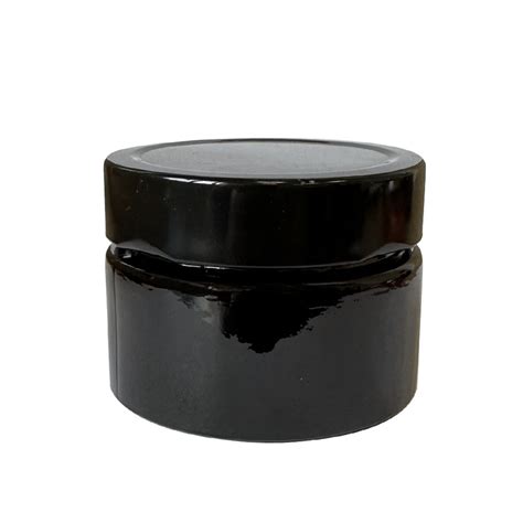 Pote De Vidro Preto Pianezza 150ml C Tampa Luxo 5 Peças