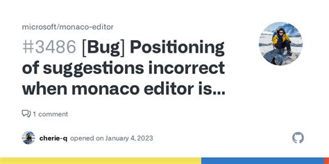 Bug Positioning Of Suggestions Incorrect When Monaco Editor Is Placed Inside A Fluent Panel