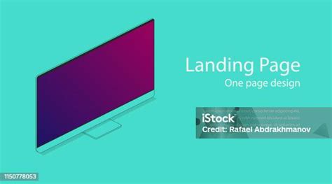 웹 하나의 랜딩 페이지 디자인 서식 파일입니다 평면 아이소메트릭 현대 모니터 그림입니다 인포 그래픽 이랑 배경에 대 한 컴퓨터 화면 3d 개념입니다 홈페이지 데이터 분석