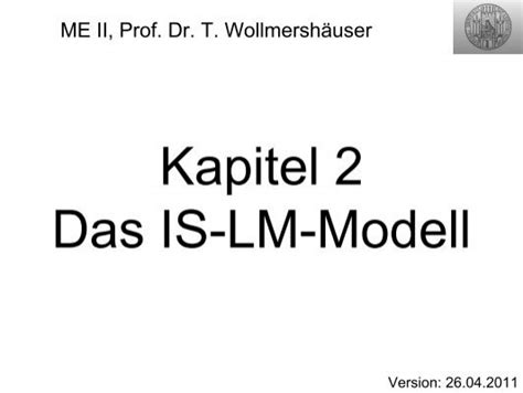 Kapitel 2 Das Is Lm Modell