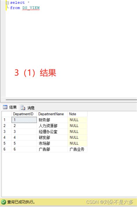 SQL server 实验4 2 视图的使用 创建视图包含员工编号 姓名 部门名称 实际收入 CSDN博客
