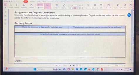 Solved Lipidsassignment On Organic Chemistry Complete The