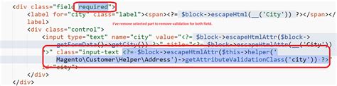Magento 225 How To Remove Validation From The City And Street