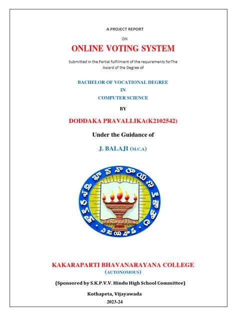 Online Voting System Documentation Download Free Pdf Electronic