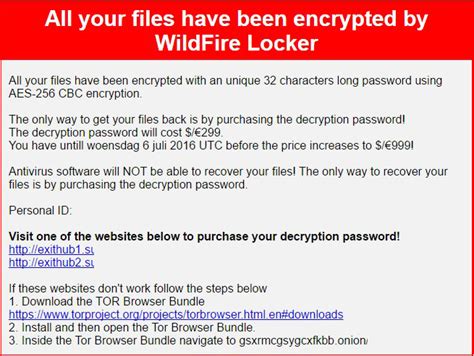 Remove Wildfire Locker Virus
