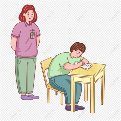 Hand Painted Teacher Invigilation Scene Paint Student Teacher Scenes