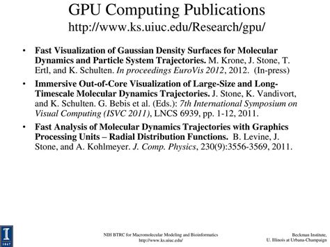 High Performance Molecular Visualization and Analysis on GPUs - ppt download