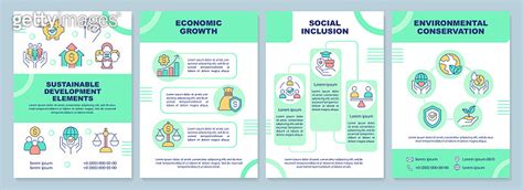 Sustainable Development Elements Brochure Template 1443408213 일러스트 무료 일러스트 게티이미지뱅크
