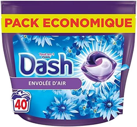 Dash Tout en 1 PODS Lessive En Capsules 40 Lavages Envolée DAir