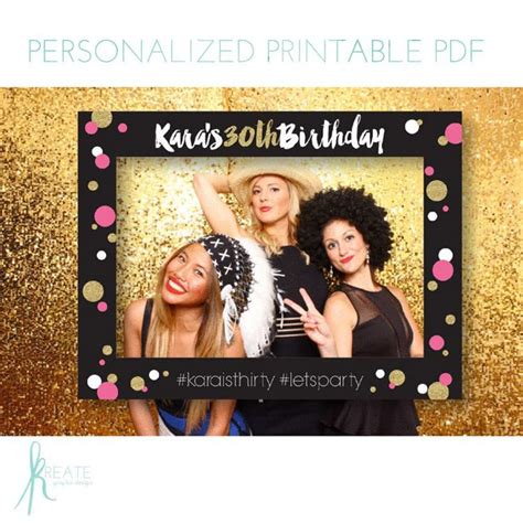 Printable Large Photo Frame Prop Diy Printable Photo Booth Prop Large