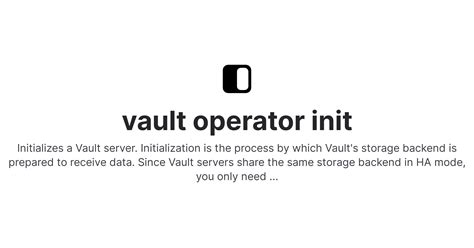 vault operator init fig