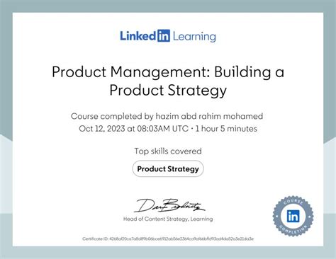 Hazim Abd Rahim Mohamed On Linkedin Certificate Of Completion