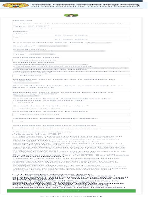 Aicte Induction Portal Pdf