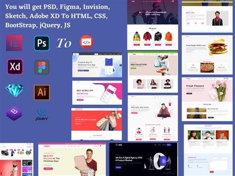 Your Xdfigmapsd Design Converted To Responsive Htmlcss And Bootstrap