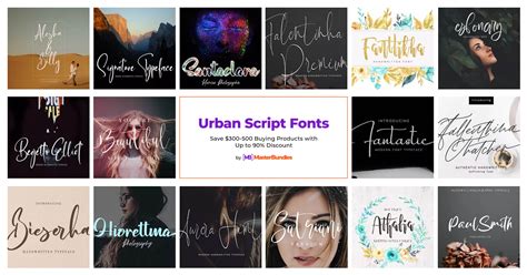 63 Urban Script Fonts 2025 Masterbundles
