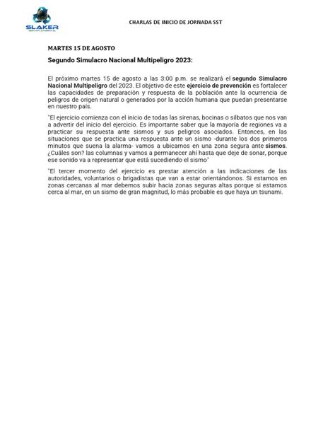 Semana 15 Al 19 De Agosto Pdf
