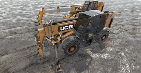 jcb telehandler unity asset store game dev ready pbr textures