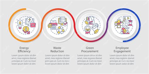 Premium Vector Colorful Sustainable Office Layout With Thin Line Icons