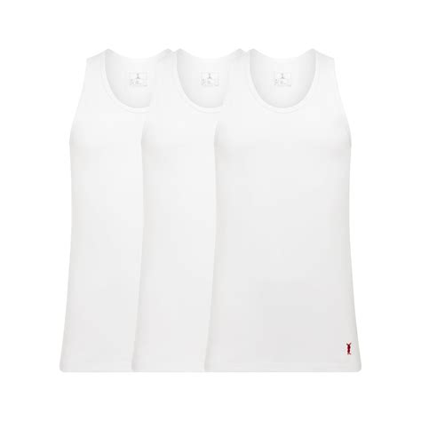 Premium Cotton Vests For Men 3 Pack White Mcrabbit