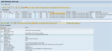 Sap Gateway Error Log Sapcodes