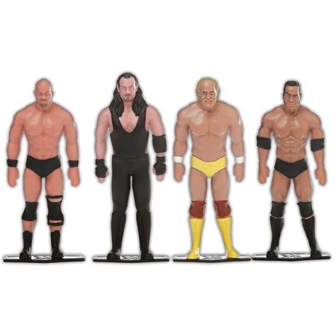Flexfigs Wwe Legends 4 Character Pack Pro Wrestler Articulated Action Figures Flex It