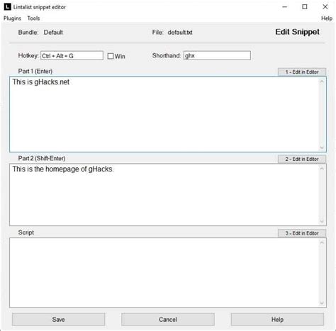 Lintalist Is An Open Source Snippet Manager For Windows Ghacks Tech News