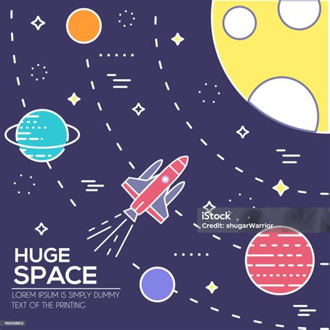太空火箭飛向月球背景一套巨大的空間圖表宇宙插圖向量細線圖示星系設計中的星星向量圖形及更多不明飛行物體圖片 不明飛行物體 俄羅斯太空人