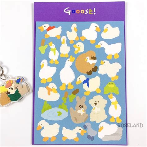 韓國 Goose 貼紙 動物貼紙 鵝鵝貼紙 韓國貼紙 手帳貼紙 手帳裝飾 手帳素材 可愛貼紙 Dingfoot 蝦皮購物