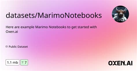 Create A New Notebook In Datasetsmarimonotebooks Datasets
