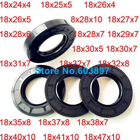 2pcs Tc Skeleton Shaft Nitrile Nbr Seal Rubber Gasket Oil Ring Id18mm