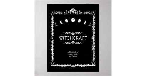 Witchcraft A Handbook Of Magic Spells And Potions Poster Zazzle