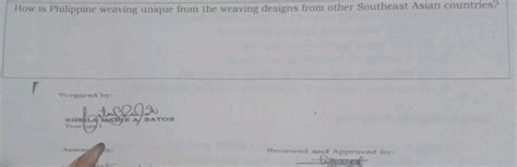 How Is Philippine Weaving Unique From The StudyX
