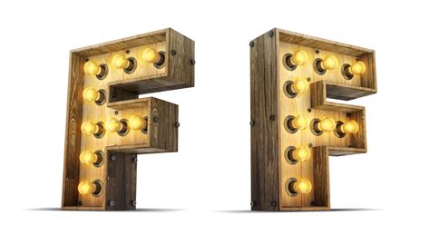 Wood Alphabet With Light Bulb Png