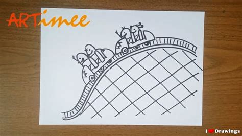 How To Draw A Roller Coaster Drawing Step By Step I Love Drawings