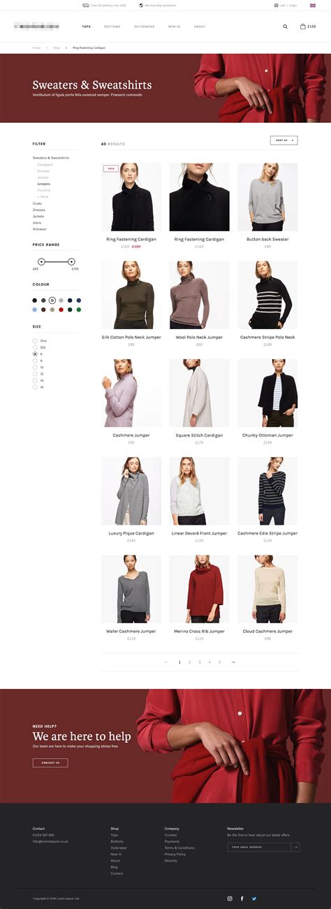 Full Pixel Ecommerce Web Layout Shopping Screenshot