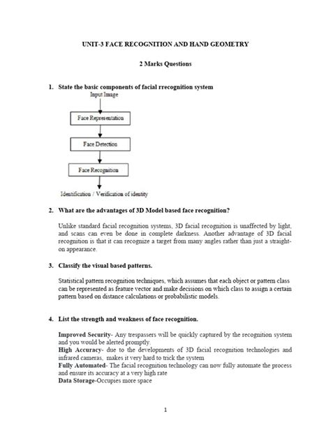 Biometric System Notes Unit 3 Pdf Biometrics Principal Component Analysis