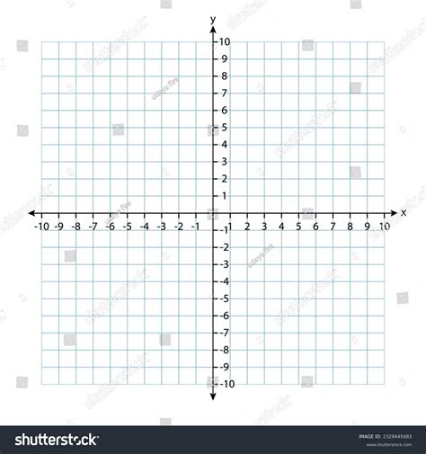 Blank Cartesian Coordinate System Two Dimensions เวกเตอร์สต็อก ปลอด